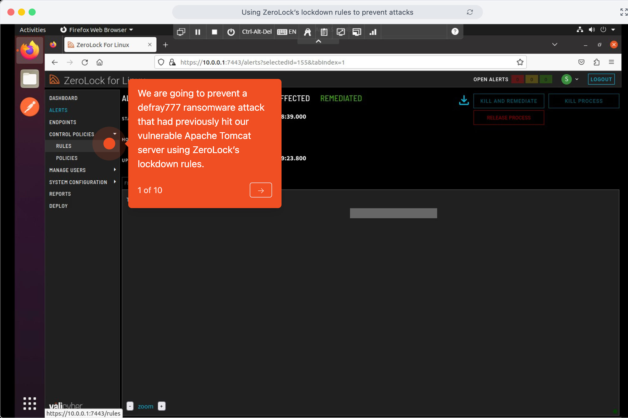 Ransomware - Using ZeroLock® to prevent ESXi attacks